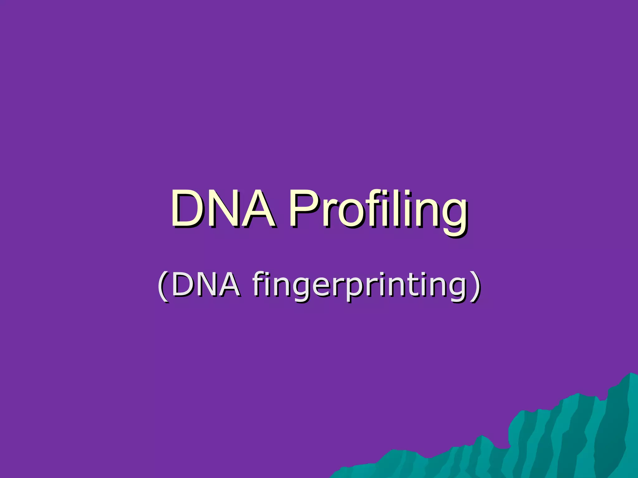 DNA Fingerprinting | PPT