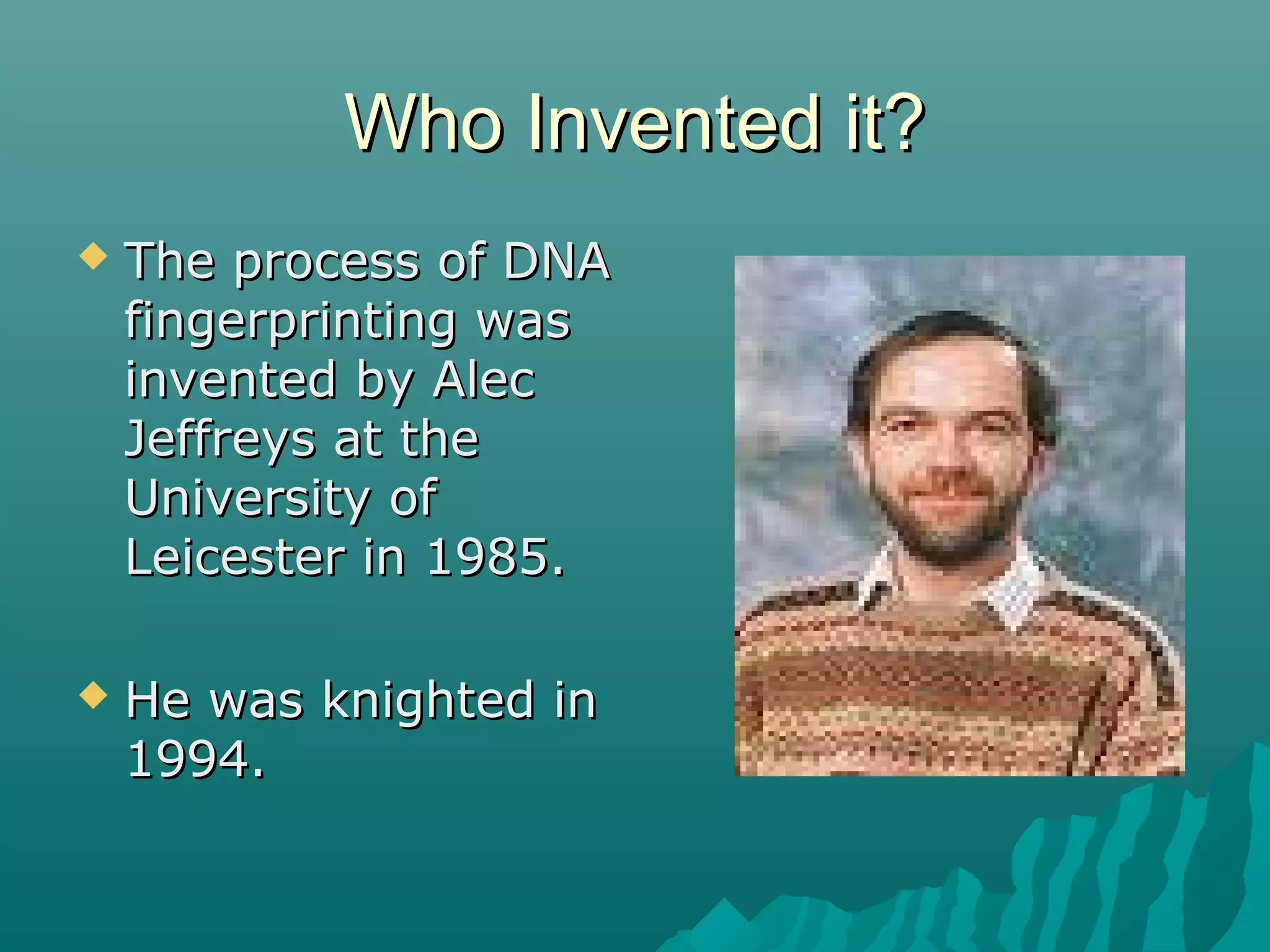 Dna fingerprinting powerpoint | PPT