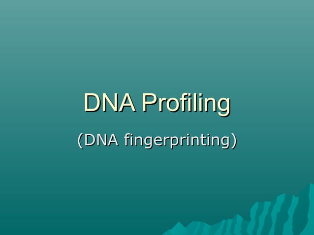 Dna fingerprinting powerpoint | PPT