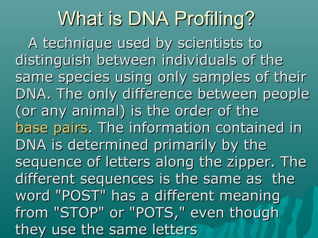 Dna Fingerprinting Powerpoint Ppt