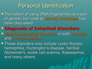 Dna fingerprinting powerpoint | PPT