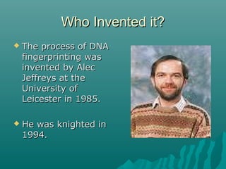 DNA finger printing | PPT