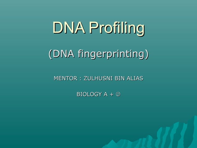 Dna fingerprinting powerpoint | PPT