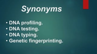 DNA fingerprinting | PPTX