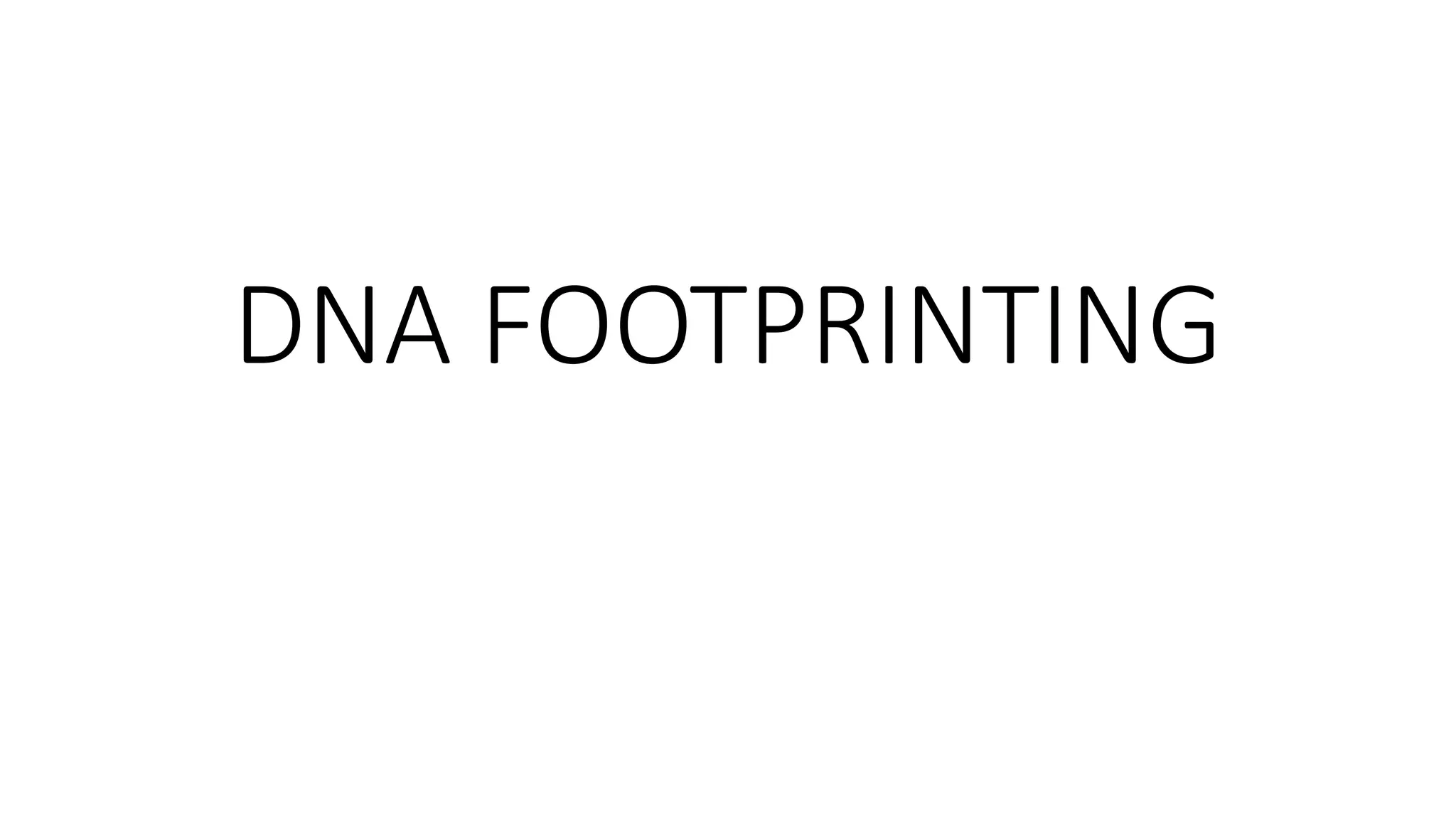 Dna footprinting | PPTX