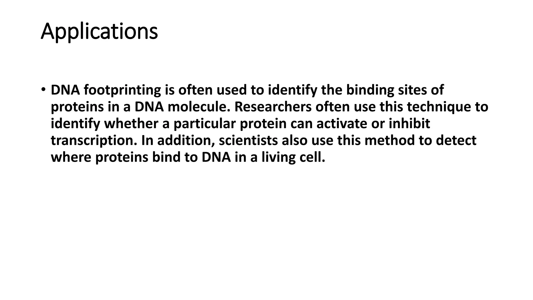 Dna footprinting | PPTX