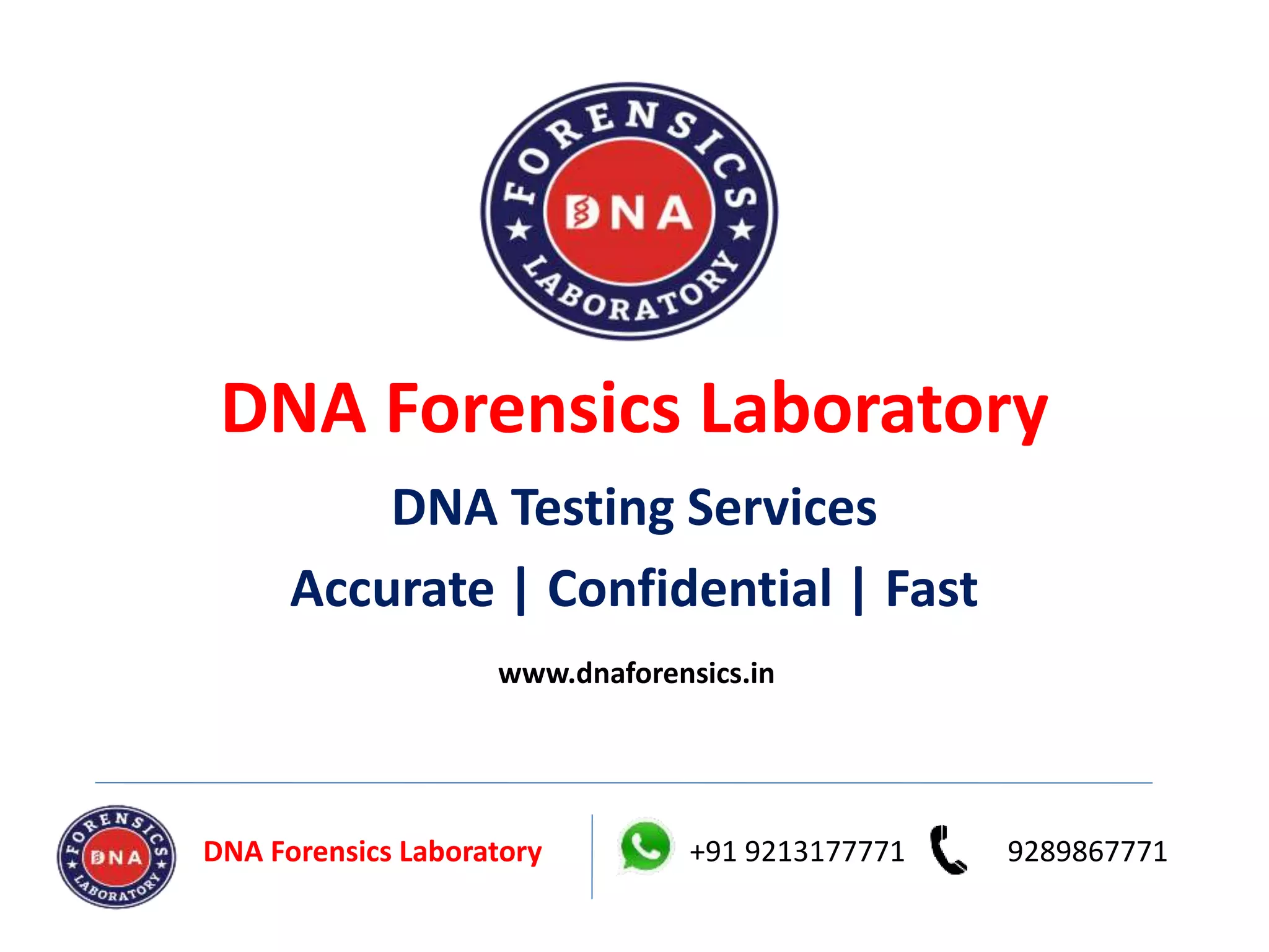 Dna forensics laboratory | PPTX