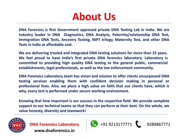 Dna forensics laboratory | PPT
