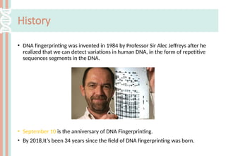 DNA finger printing is a molecular technique | PPTX