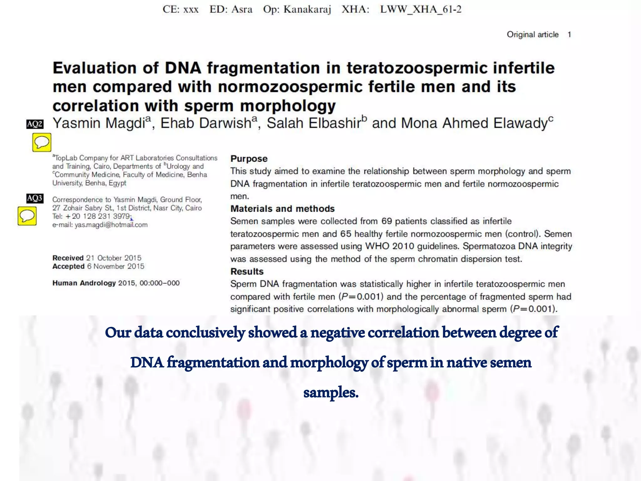 Sperm DNA fragmentation | PPTX