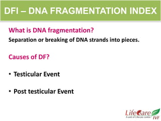 Dna fragmentation.Life care centre ,IVF ICSI | PPTX