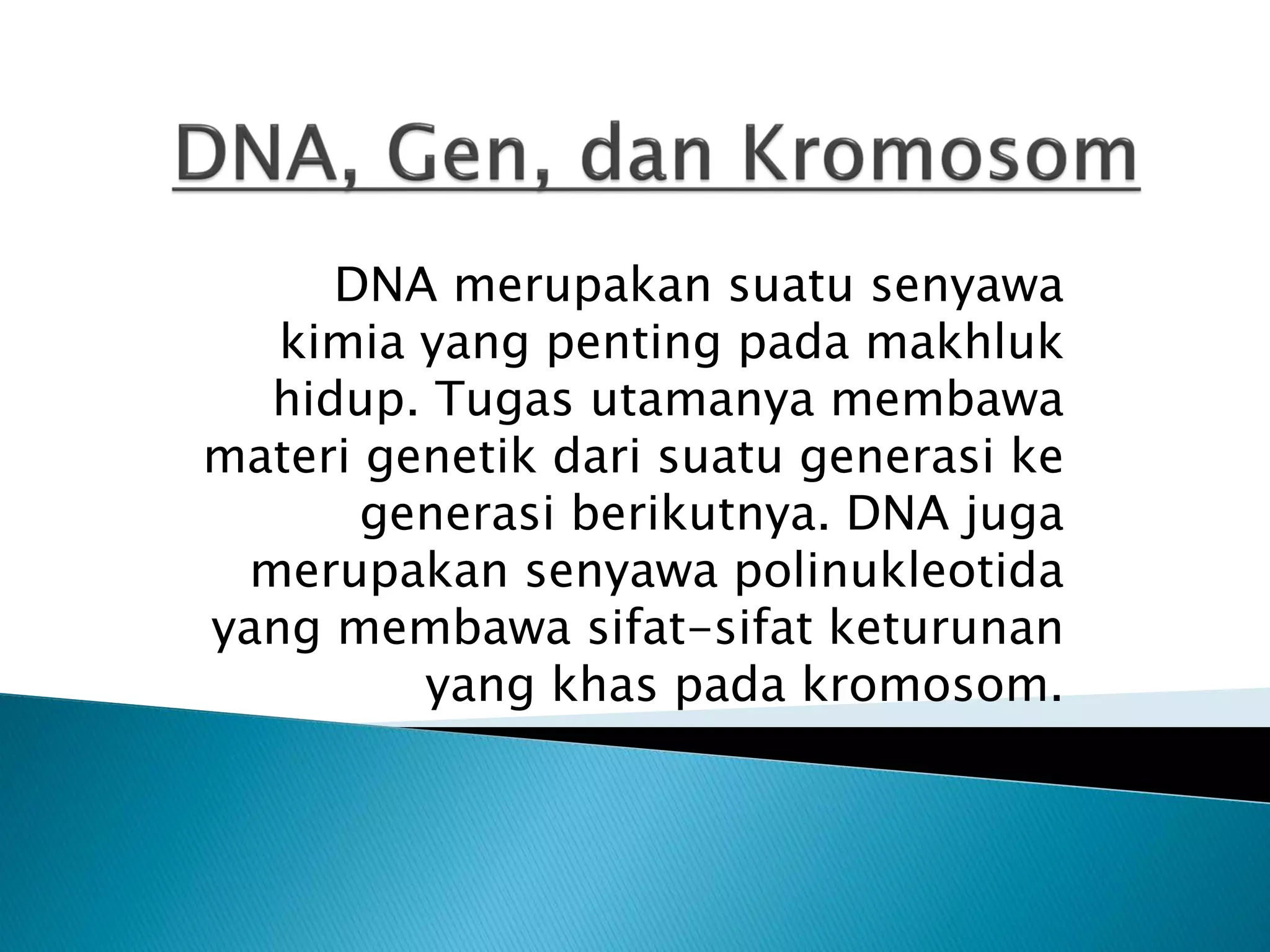 Dna, gen, dan kromosom | PDF