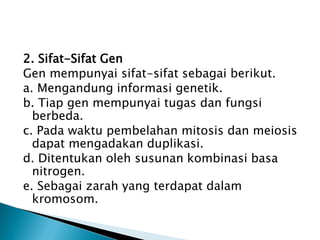 Dna, gen, dan kromosom | PDF