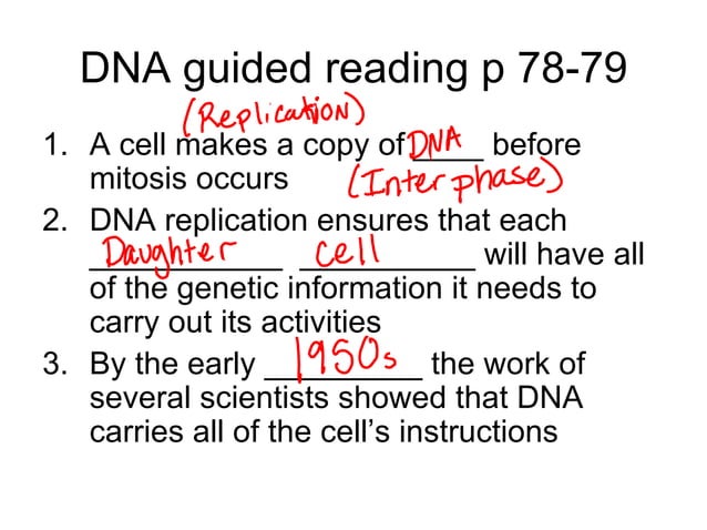 Dna Guided Reading Pd6 | PPT
