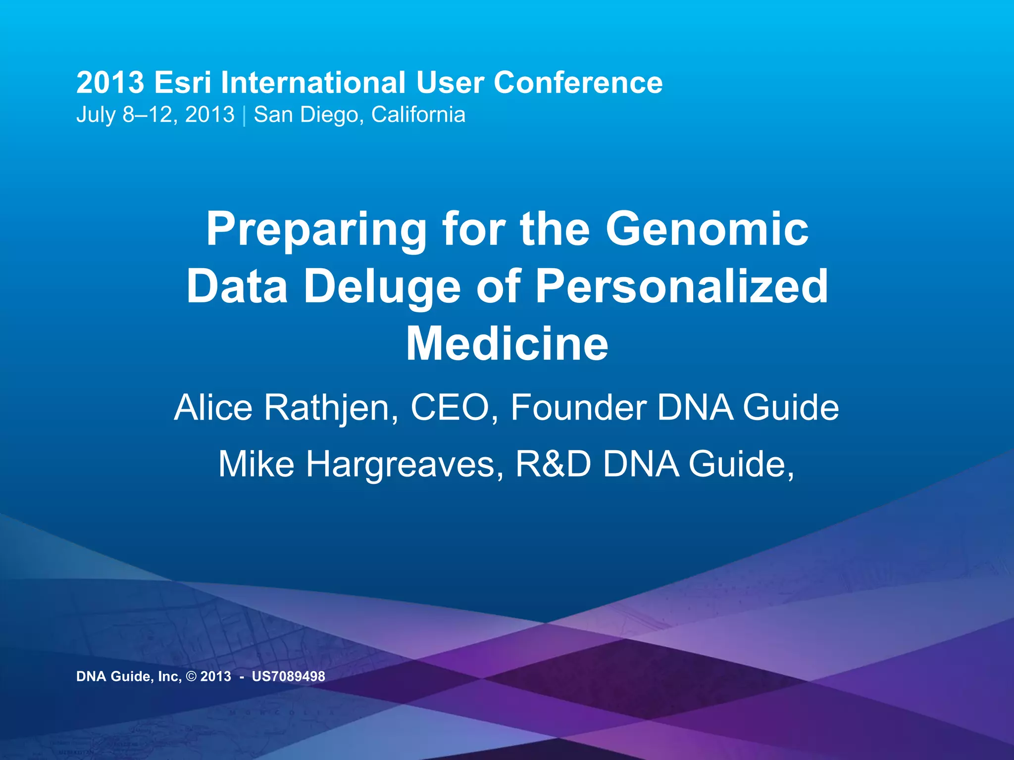 DNA Guide - Tech Summary Mapping Genomes w GIS | PPT