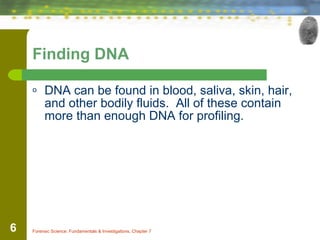 Dna in forensics | PPT | Chemistry | Science