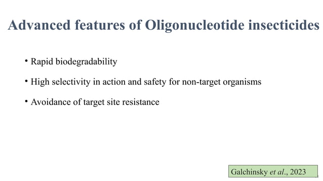 DNA insecticides- Use in Insect pest management, Advantages and ...