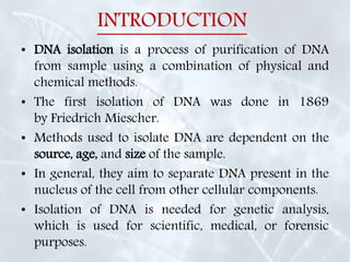 Dna isolation | PPTX
