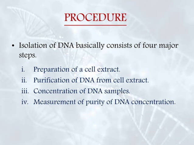 Dna isolation | PPTX