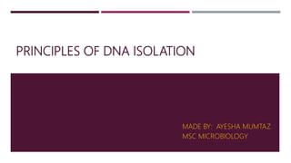 Dna isolation | PPTX