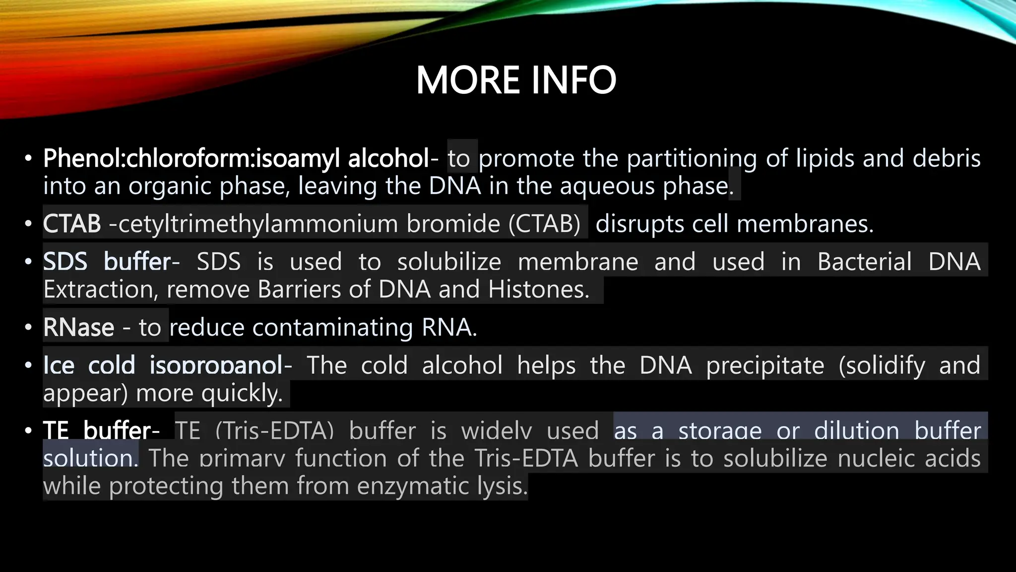 DNA isolation: procedure, buffers.......pptx