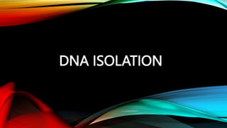 DNA isolation: procedure, buffers.......pptx
