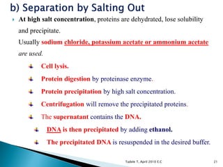 Dna isolation from various sources | PDF