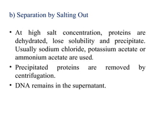 DNA Isolation Methodsand characteristics | PPT