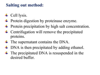 DNA Isolation Methodsand characteristics | PPT