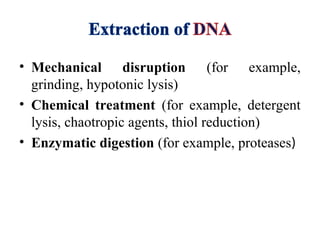 DNA Isolation Methodsand characteristics | PPT