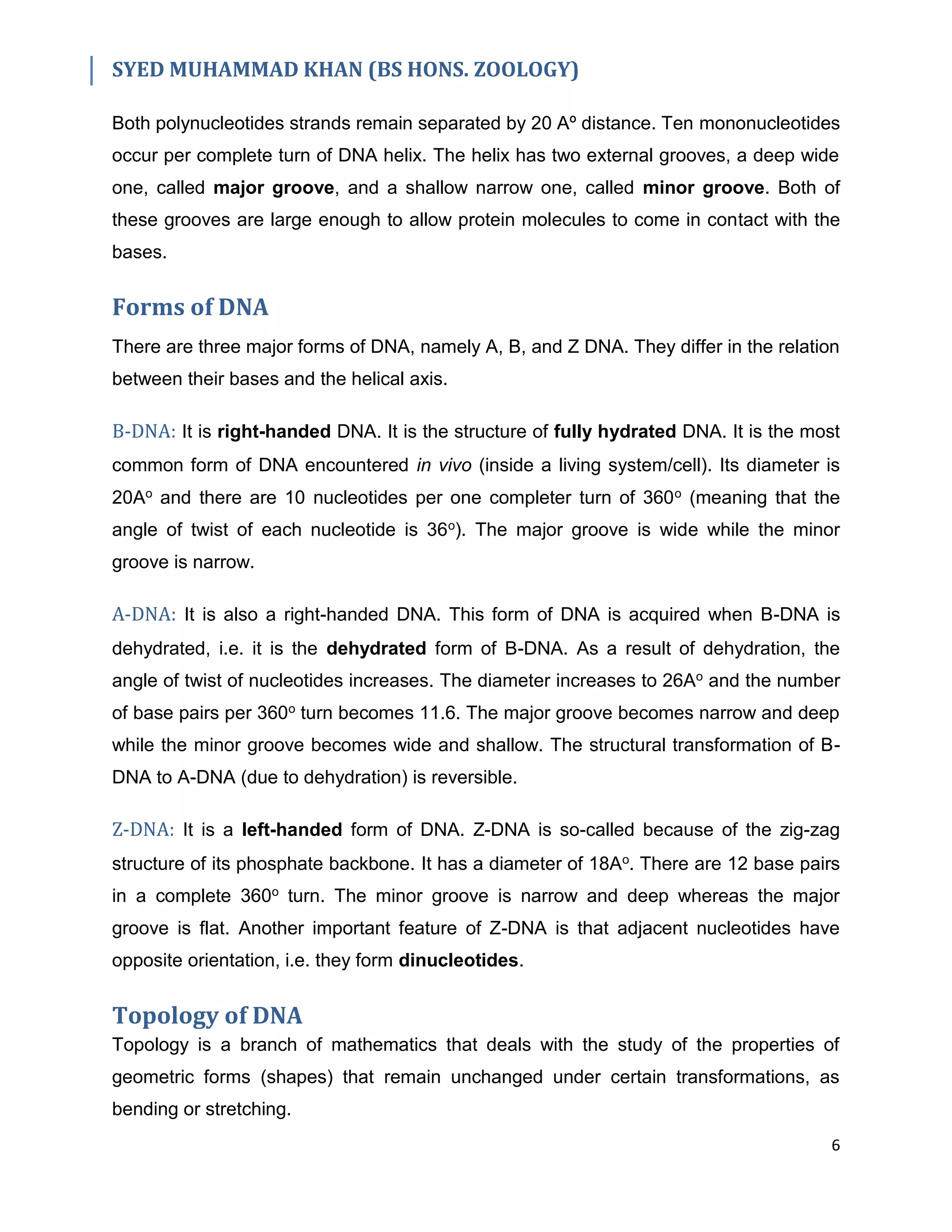 DNA & Its Topology | PDF