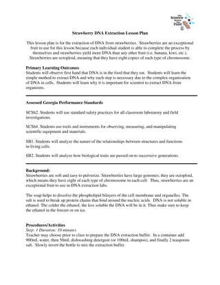 Dna lab strawberry from msmartin | PDF
