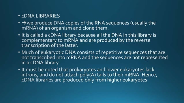 Dna libraries | PPT