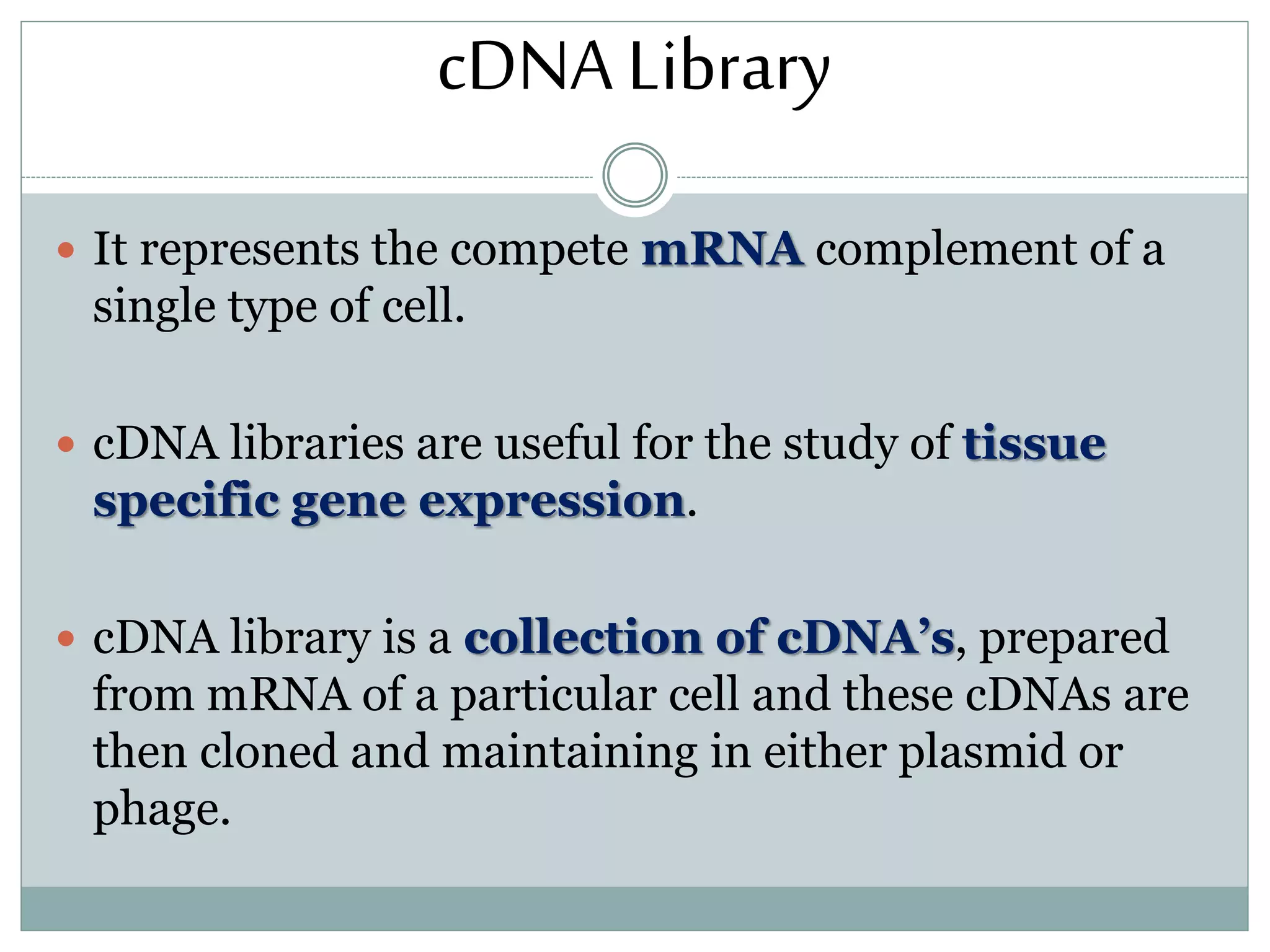 DNA Libraries | PPTX
