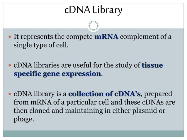DNA Libraries | PPTX