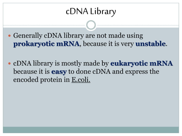 DNA Libraries | PPTX