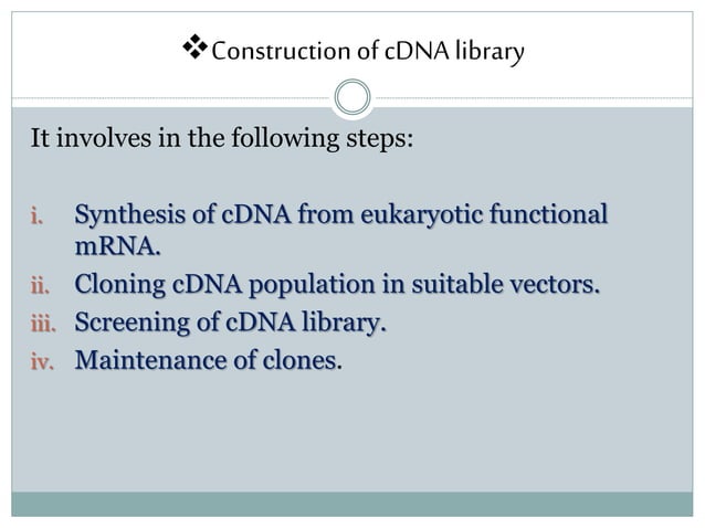 DNA Libraries | PPTX