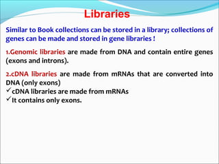 Dna libraries | PPT