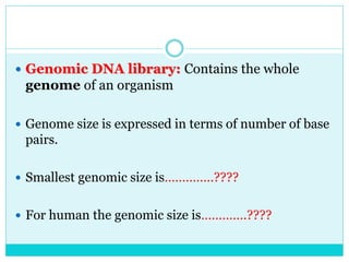 DNA library | PPT