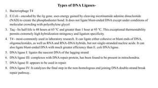 DNA Ligase.pptx biotechnology notes for students | PPTX