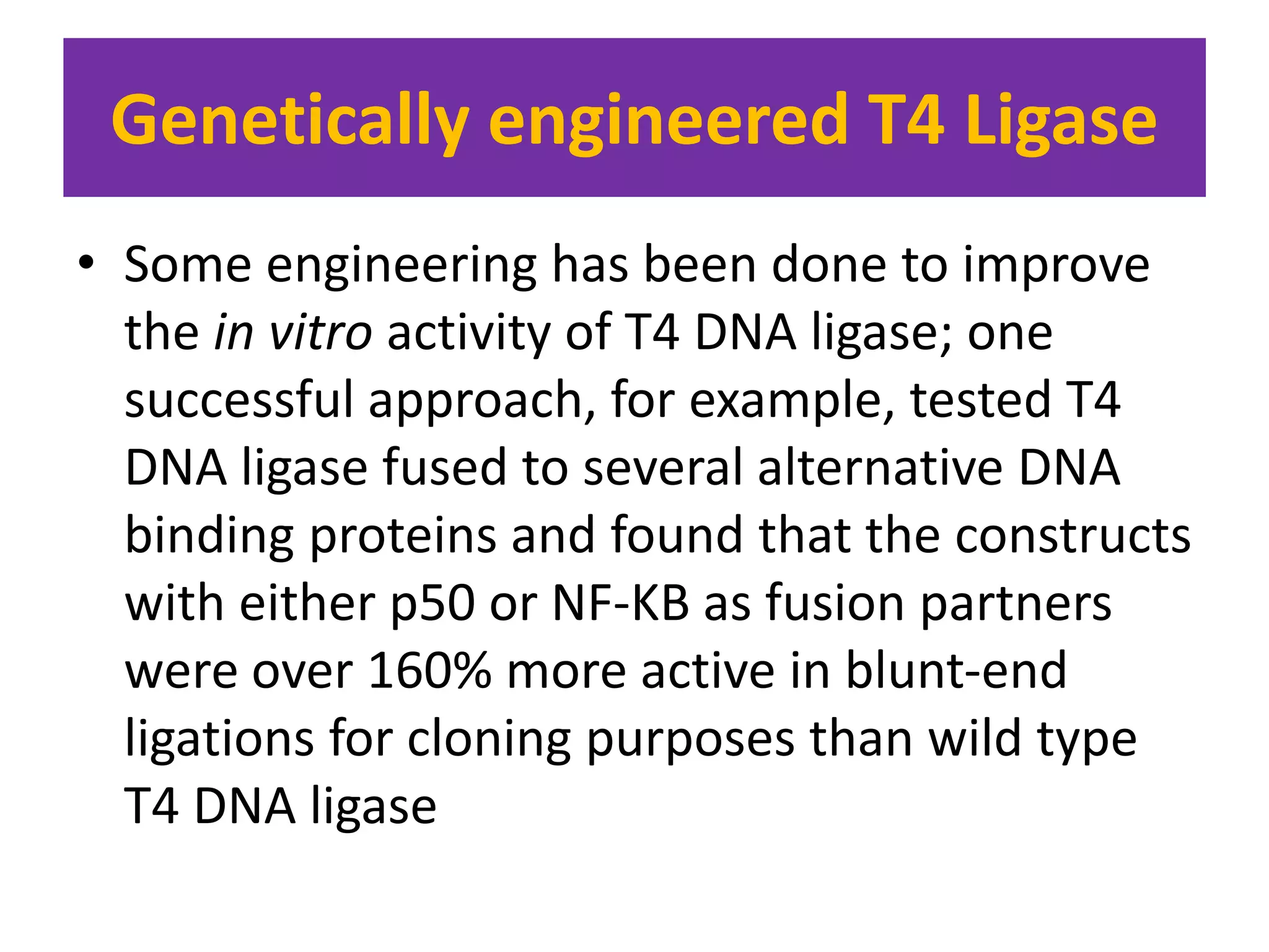 DNA ligase enzymes | PPT