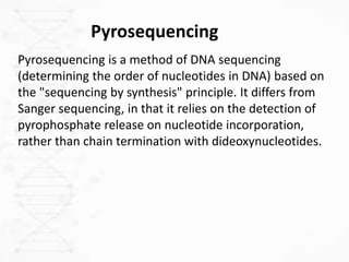 DNA sequencing methods | PPT