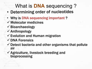 DNA sequencing methods | PPT