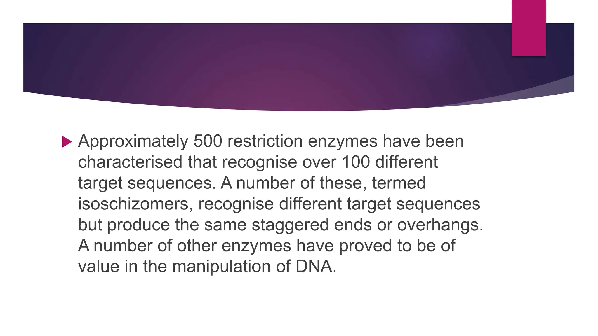 DNA MANIPULATION.pptx Restriction Endonucleases | PPTX
