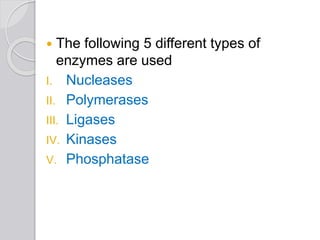 Dna manipulation enzymes | PPTX
