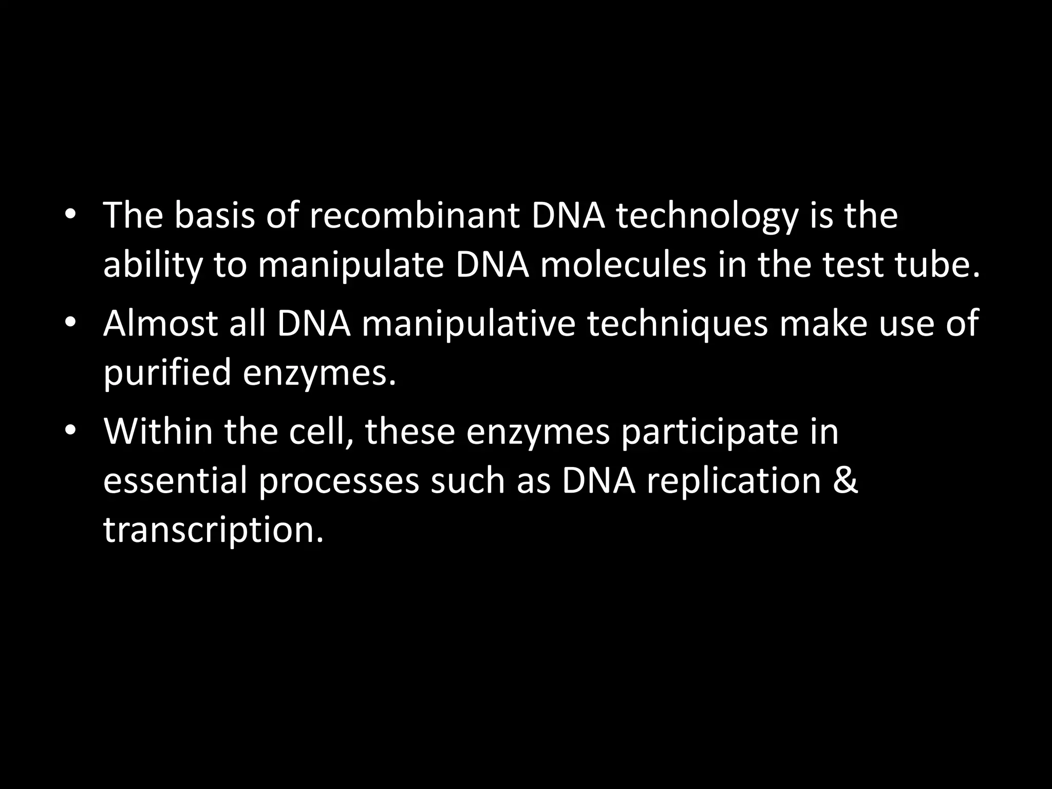 Dna manipulative enzymes | PPTX
