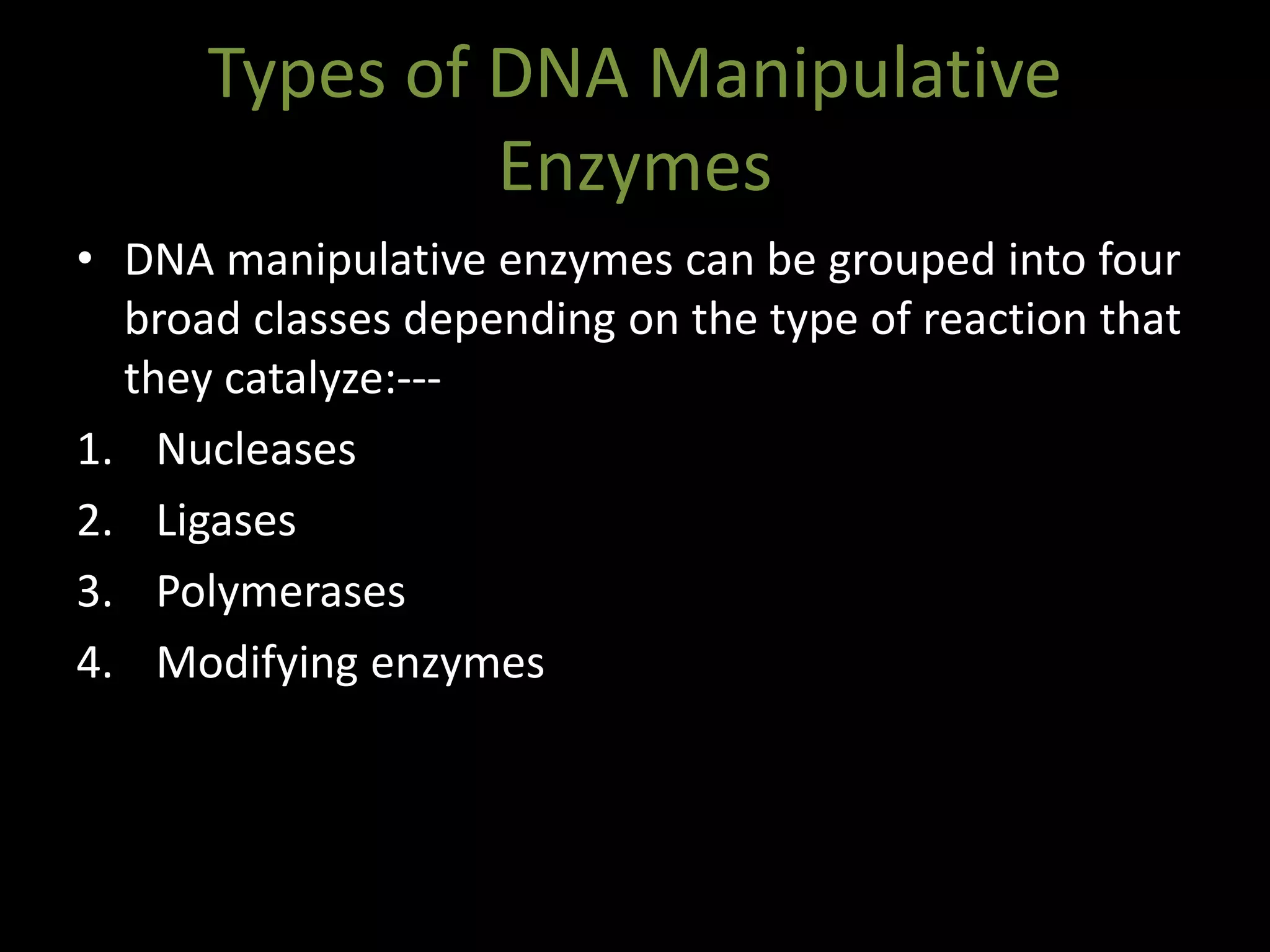 Dna manipulative enzymes | PPTX