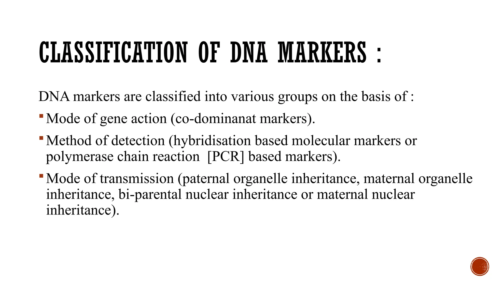 DNA markers complete details and types of DNA Markers | PPTX