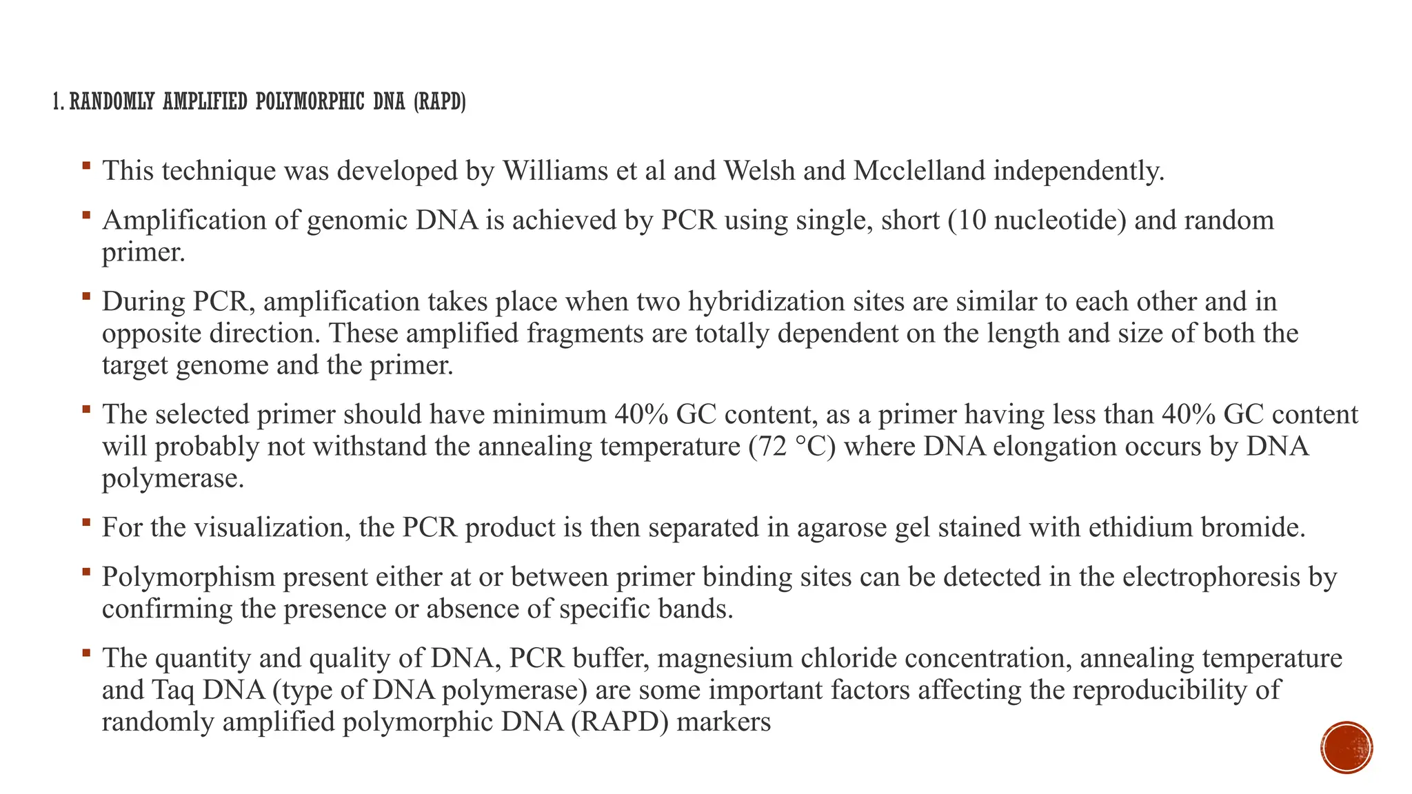 DNA markers complete details and types of DNA Markers | PPTX