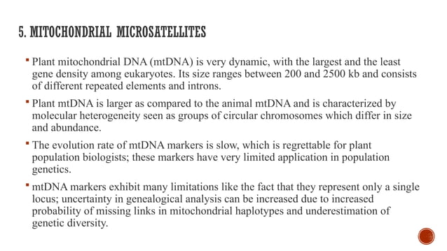 DNA markers complete details and types of DNA Markers | PPTX